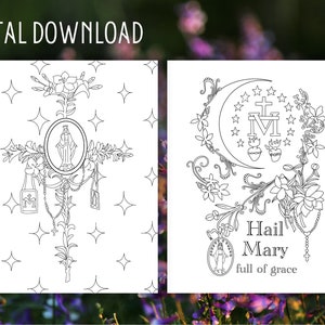Mary Coloring Pages for Catholic Kids Projects for Homeschool Printable ...