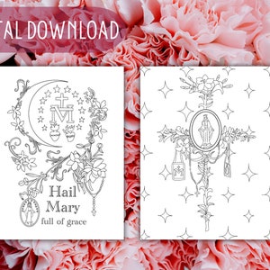 Mary Coloring Pages for Catholic Kids Projects for Homeschool Printable ...