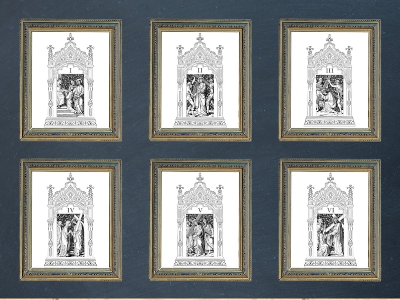 Ornate Printable Stations of the Cross Banner, Catholic Lent Devotional ...