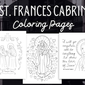 Catholic Coloring Pages - Saint Frances Cabrini - St. Frances Xavier ...