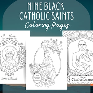 Black Catholic Saints Coloring Pages Black History Catholic Coloring ...