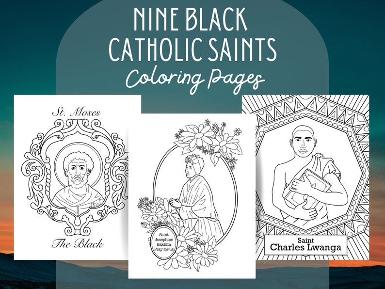Black Catholic Saints Coloring Pages Black History Catholic Coloring ...