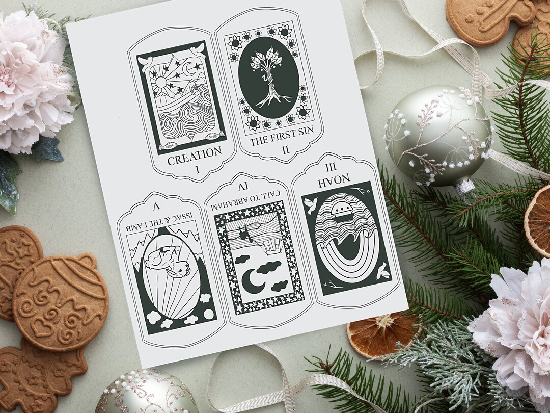 Jesse Tree Ornaments for Advent Digital Download Catholic Ornaments ...