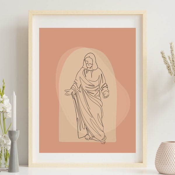 Jesus Line Art - Etsy