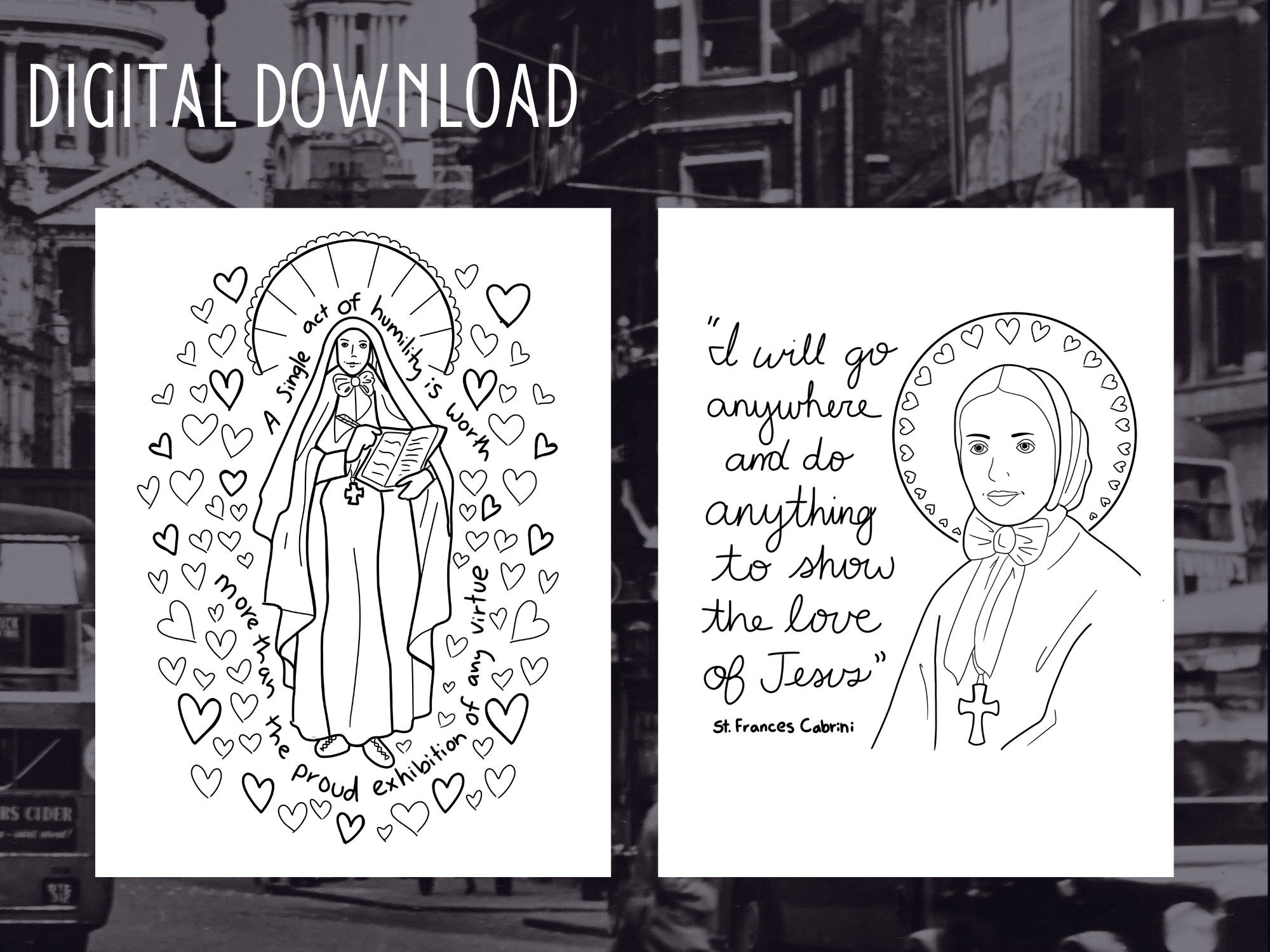 Catholic Coloring Pages - Saint Frances Cabrini - St. Frances Xavier ...