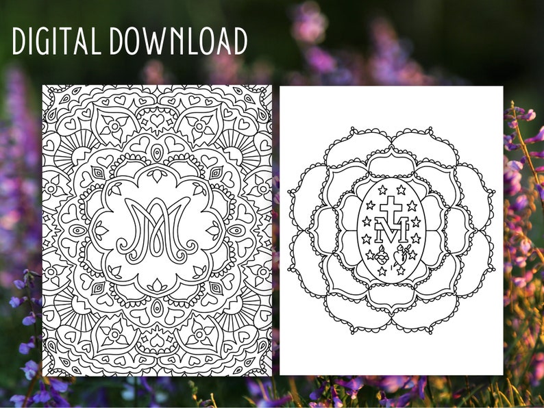 Mary Coloring Pages for Catholic Kids Projects for Homeschool Printable ...