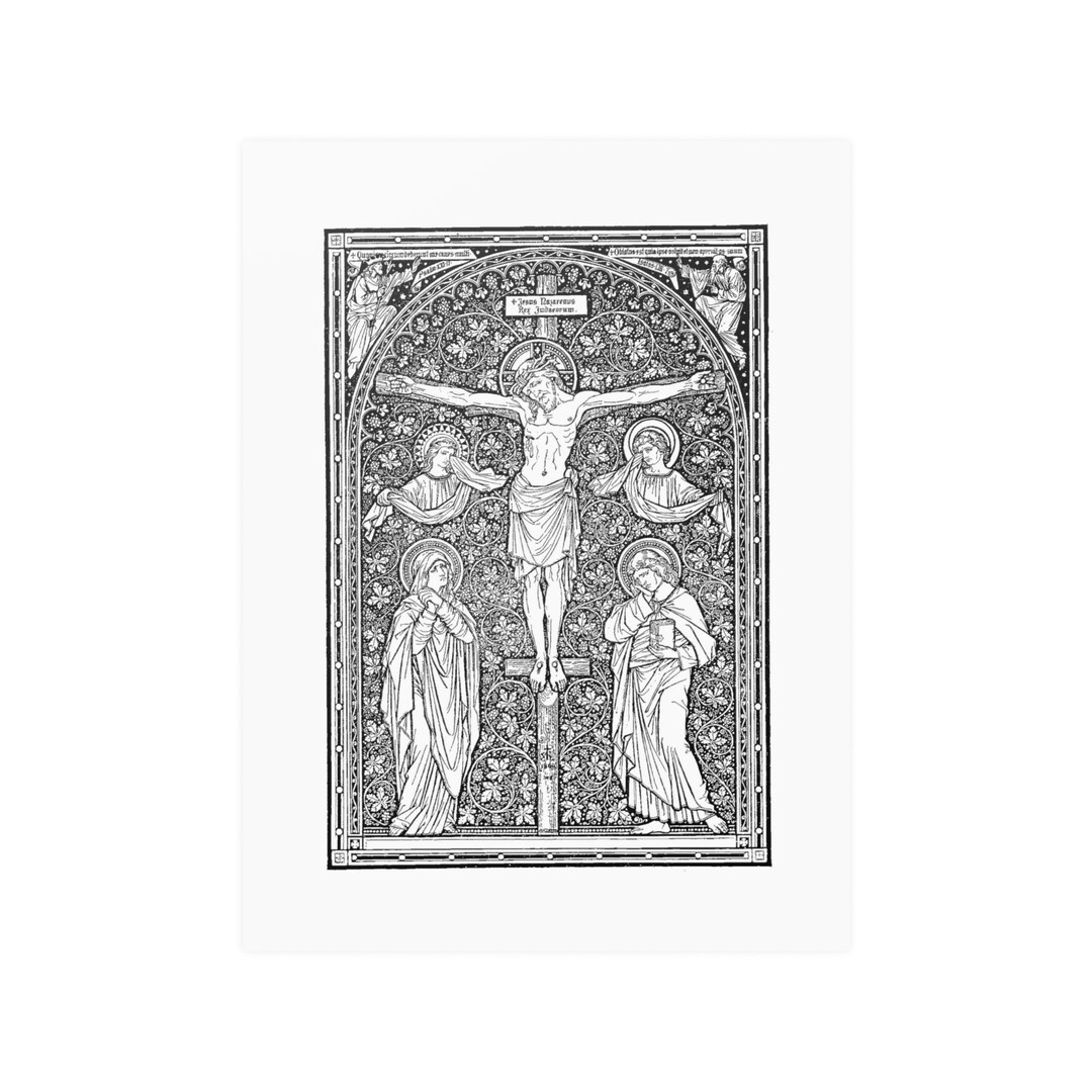Crucifix Catholic Poster Print Catholic Crucifixion Wall Decor for Lent ...