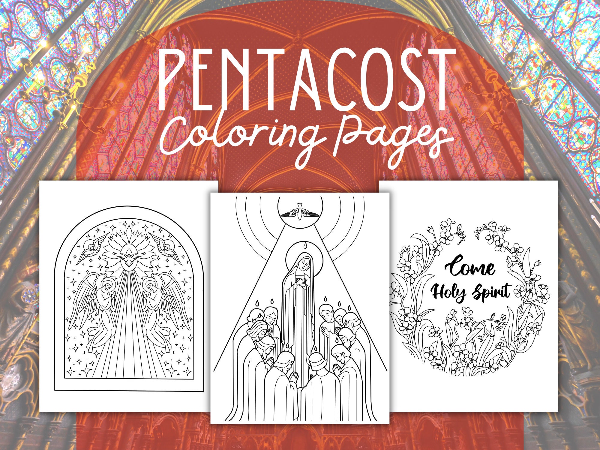Pentecost Coloring Pages for Catholic Kids Projects for Homeschool ...
