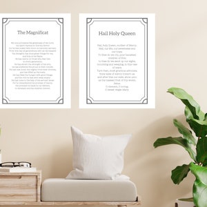 Hail Holy Queen Prayer Card of Hail Holy Queen Poster for Catholic ...