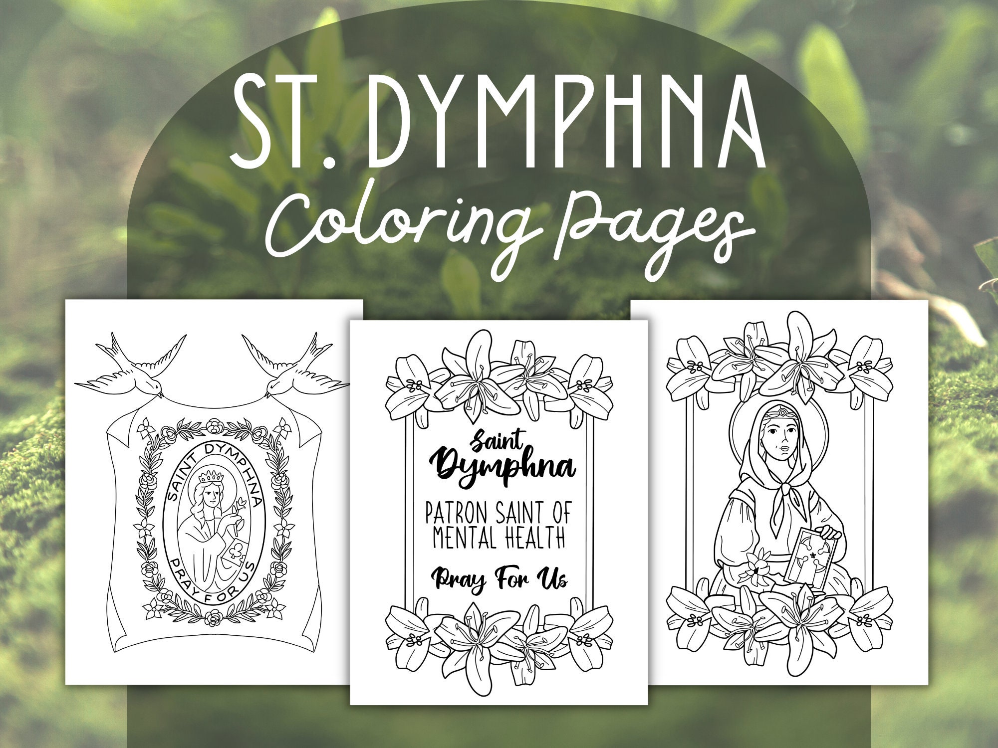 Saint Dymphna Coloring Pages for Catholic Kids Projects for Homeschool ...