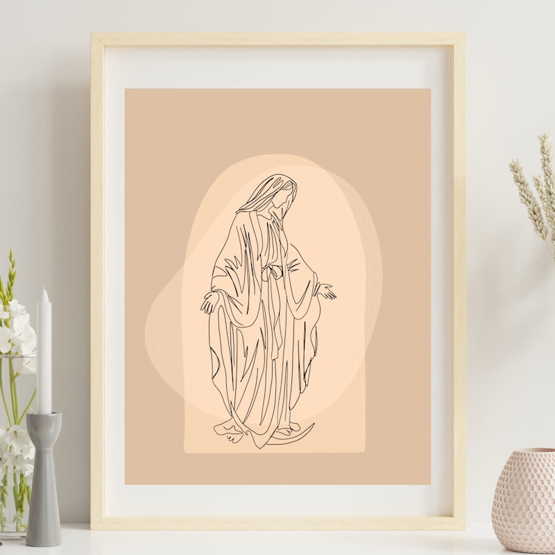 Abstract Virgin Mary - Etsy