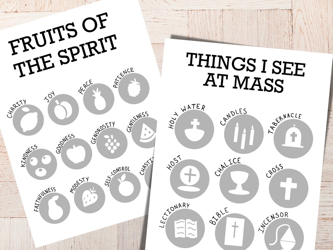 Catholic Kids Mass Quiet Book Activities for Mass Homeschool Worksheets ...
