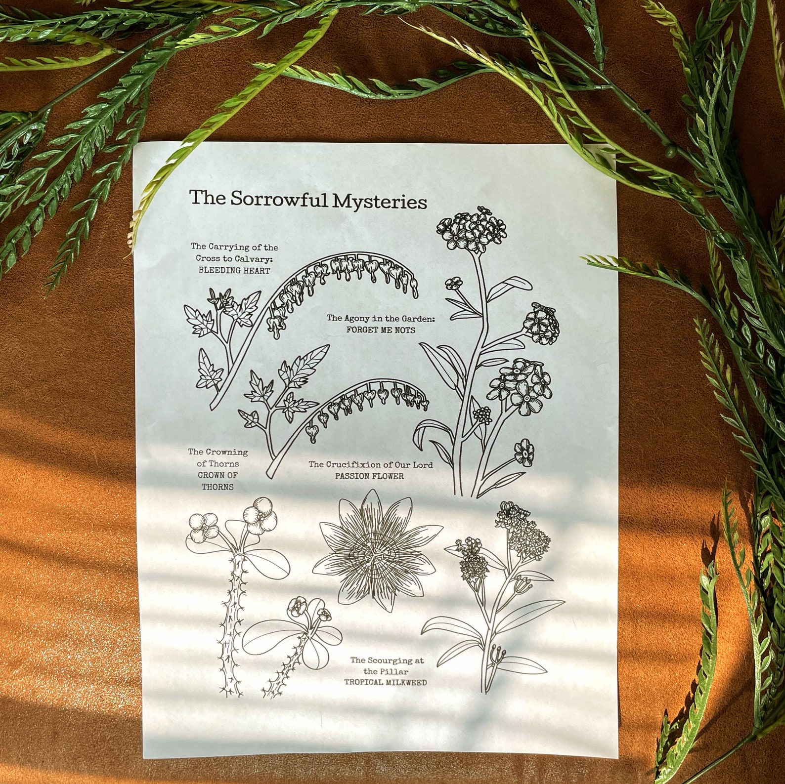 Flowers of the Rosary Printable Coloring for Catholic Kids Projects for ...