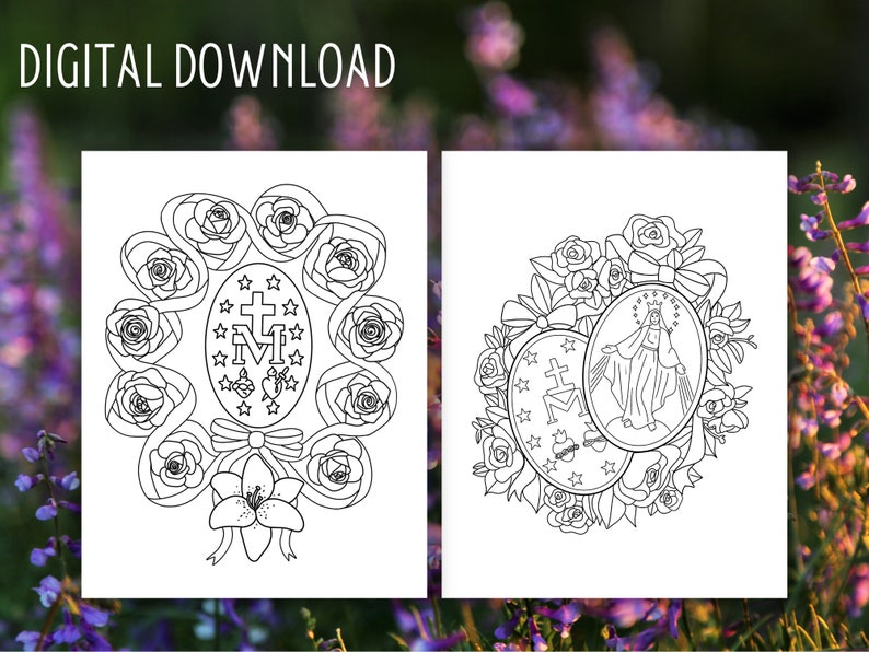 Mary Coloring Pages for Catholic Kids Projects for Homeschool Printable ...