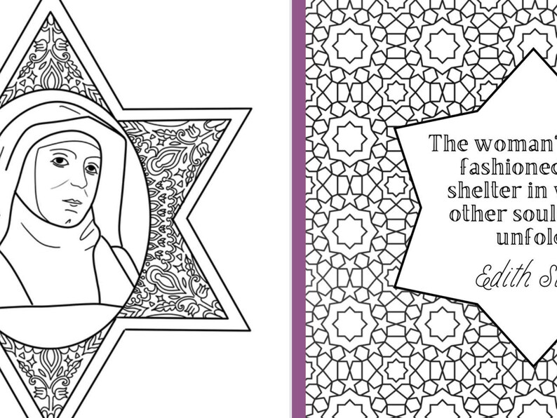Edit Stein Coloring Pages for Catholic Kids Projects for Homeschool ...