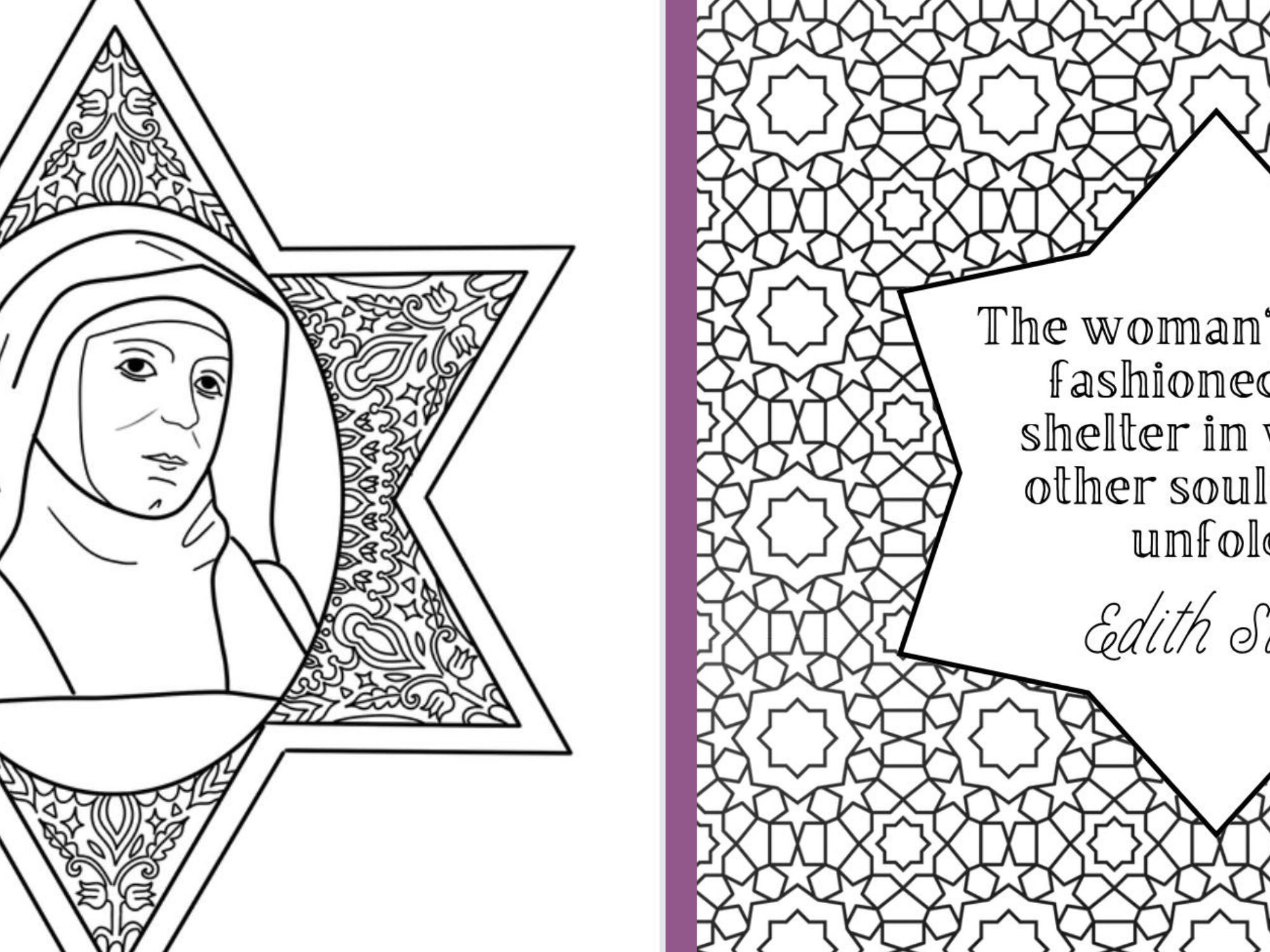 Edit Stein Coloring Pages for Catholic Kids Projects for Homeschool ...