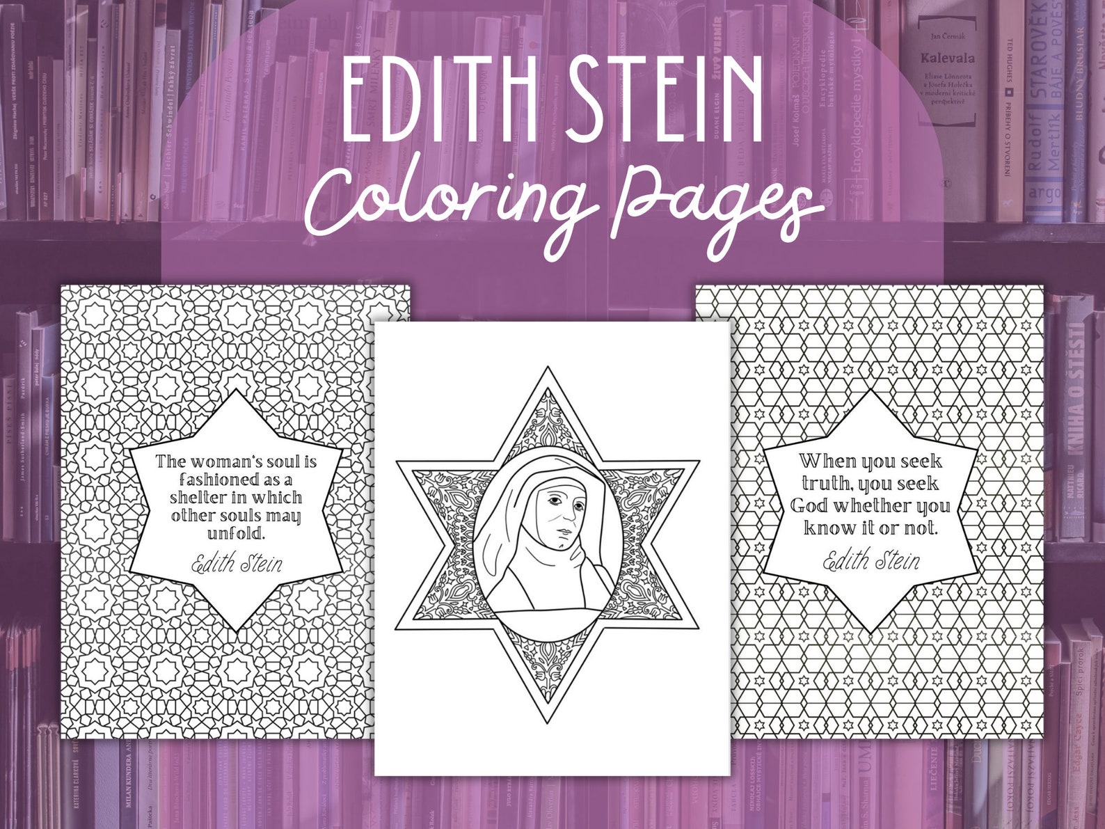 Edit Stein Coloring Pages for Catholic Kids Projects for Homeschool ...