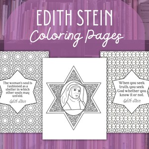 Edit Stein Coloring Pages for Catholic Kids Projects for Homeschool ...