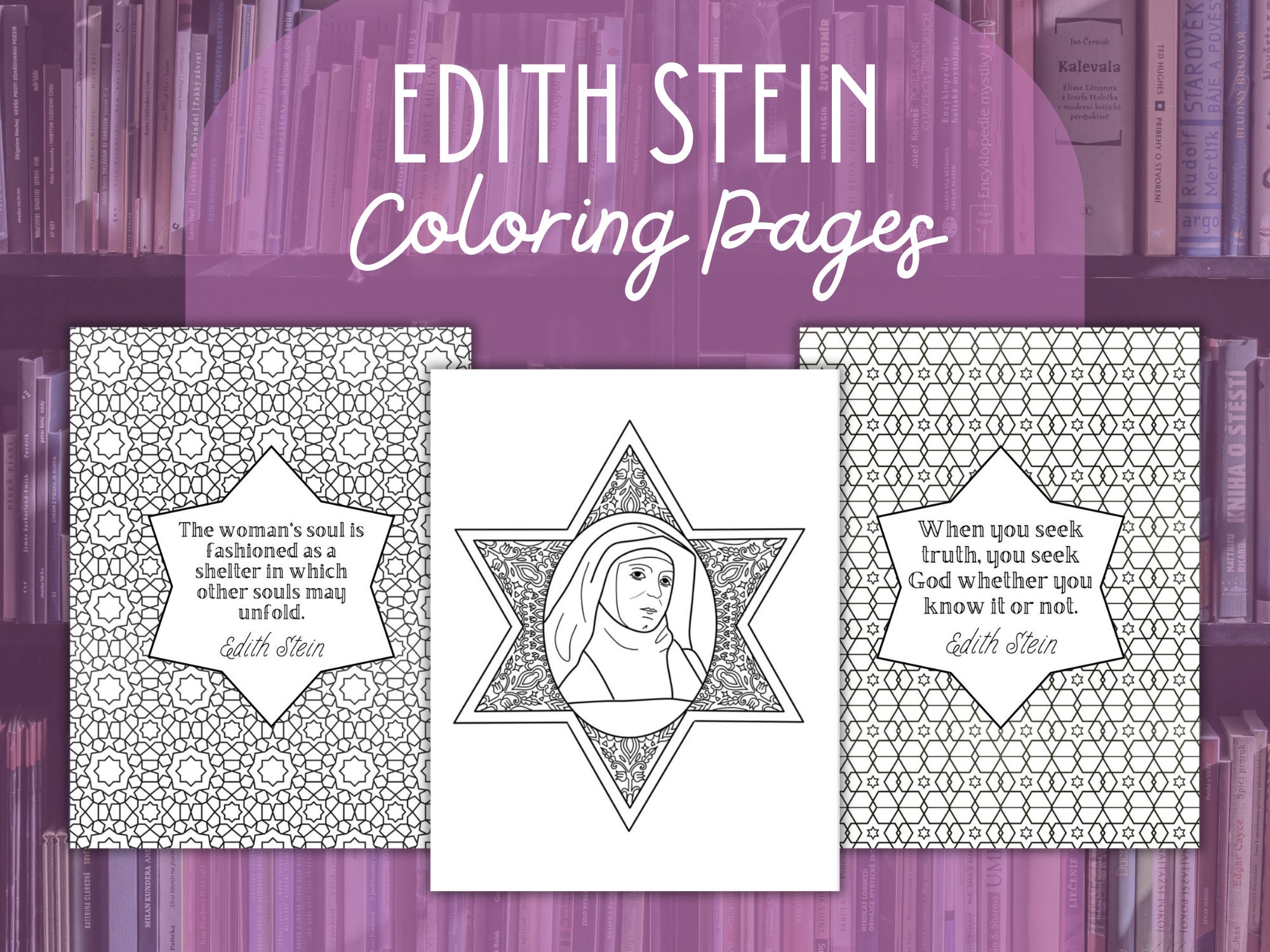 Edit Stein Coloring Pages for Catholic Kids Projects for Homeschool ...