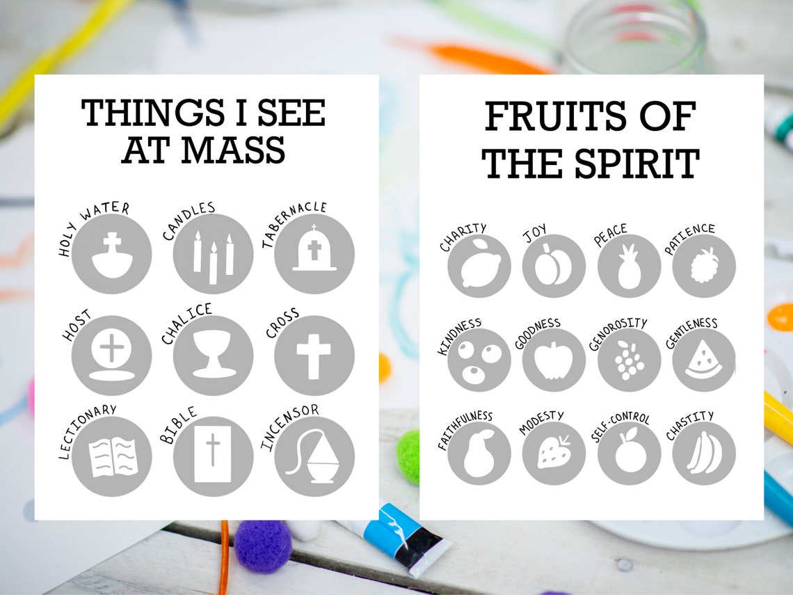 Catholic Kids Mass Quiet Book Activities for Mass Homeschool - Etsy