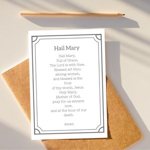 Hail Mary Poster for Catholic Classroom Hail Mary Wall Decor - Etsy