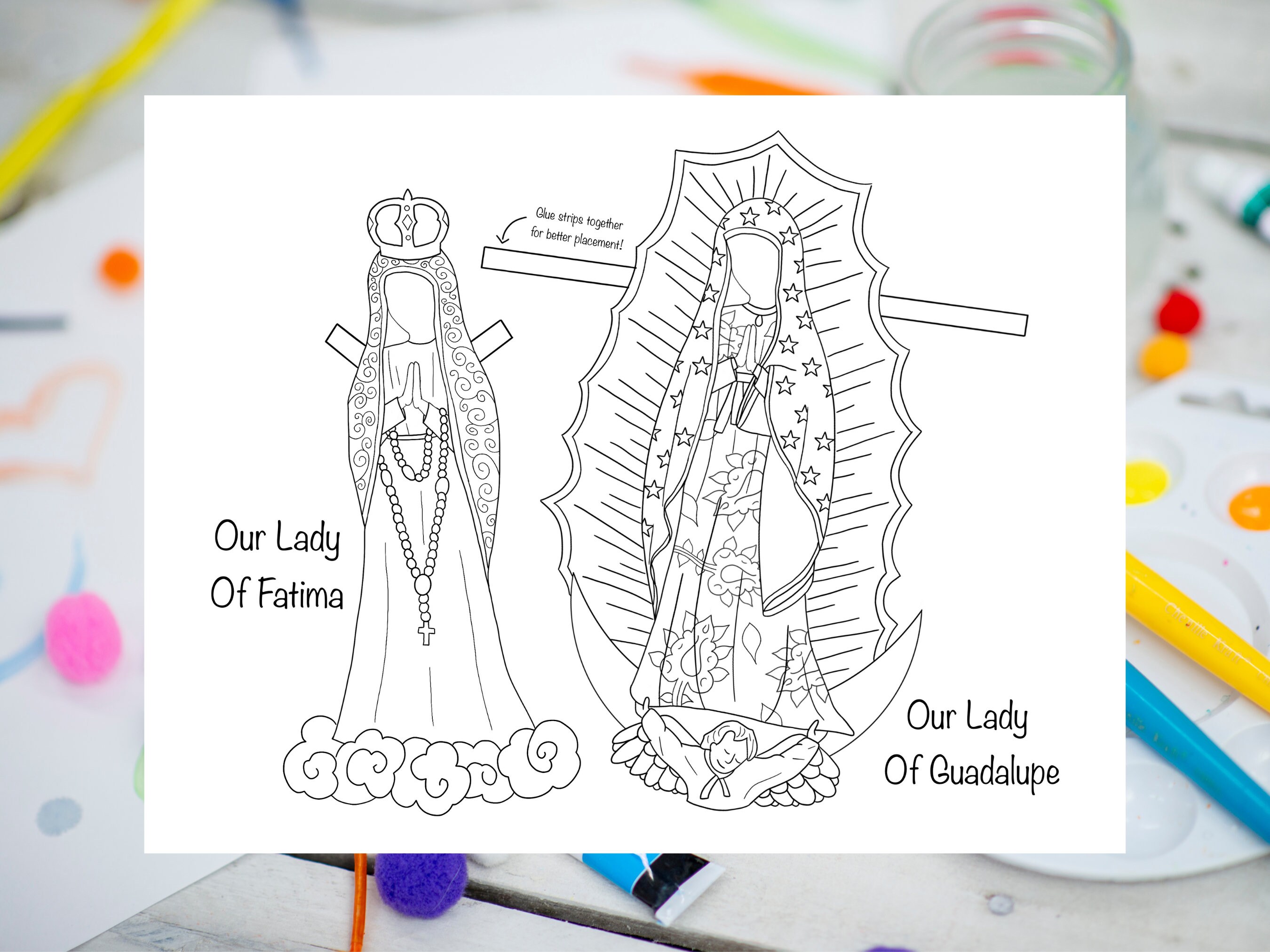 Mary Paper Doll Prinatble for Homeschool Kids Printable Marian ...