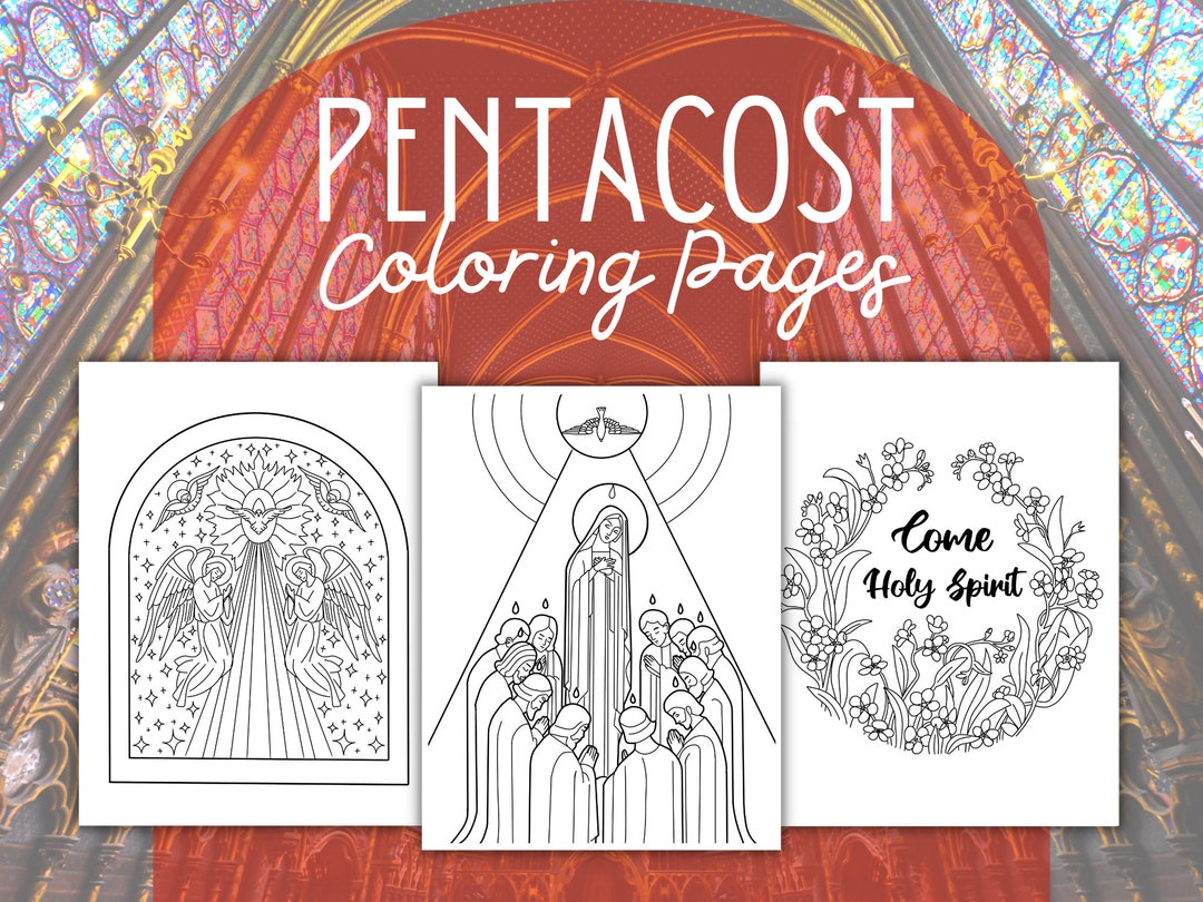 Pentecost Coloring Pages for Catholic Kids Projects for Homeschool ...