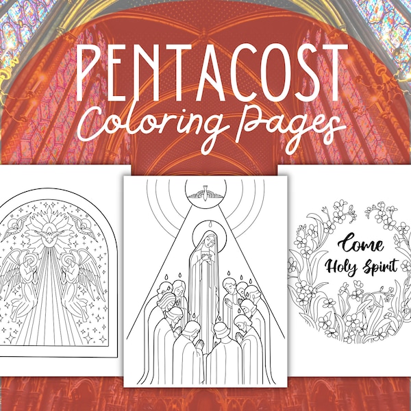 Holy Spirit Coloring Pages - Etsy