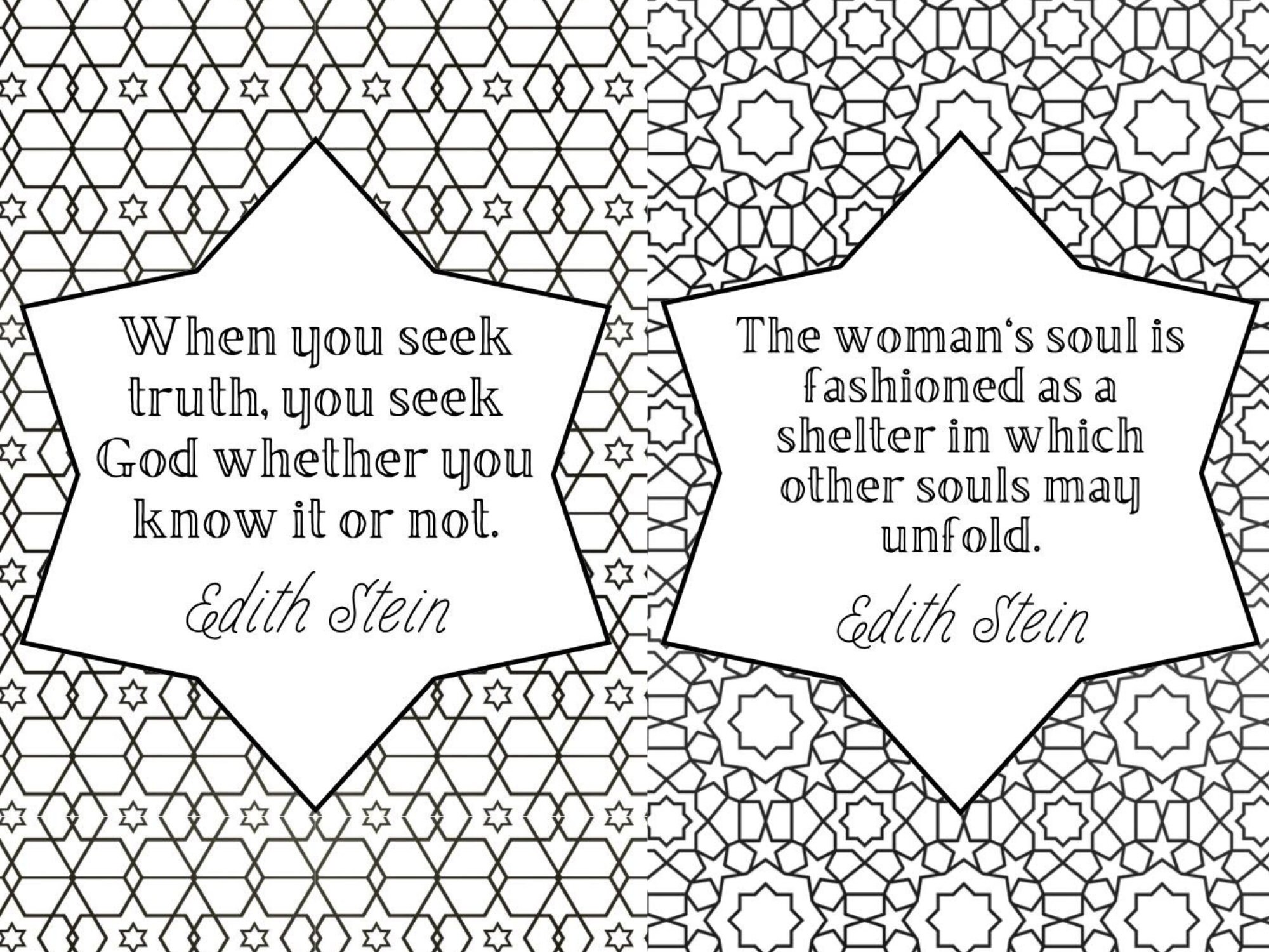 Edit Stein Coloring Pages for Catholic Kids Projects for Homeschool ...