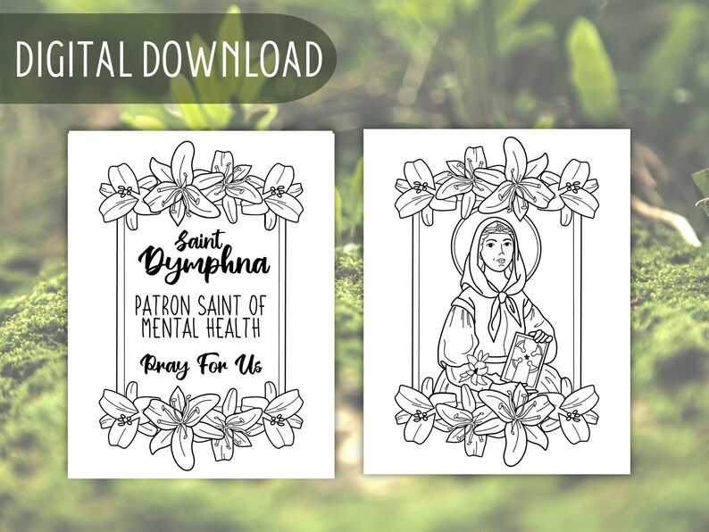 Saint Dymphna Coloring Pages for Catholic Kids Projects for Homeschool ...