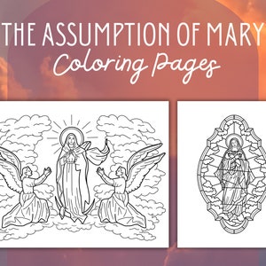 Assumption of Mary Coloring Pages Printable Catholic Coloring Pages ...