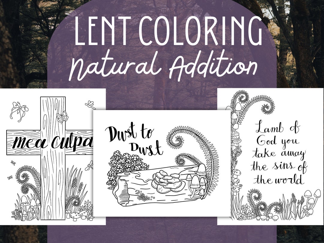 Lent Craft - Lent Family Activities - Lent Decor - Catholic Coloring ...