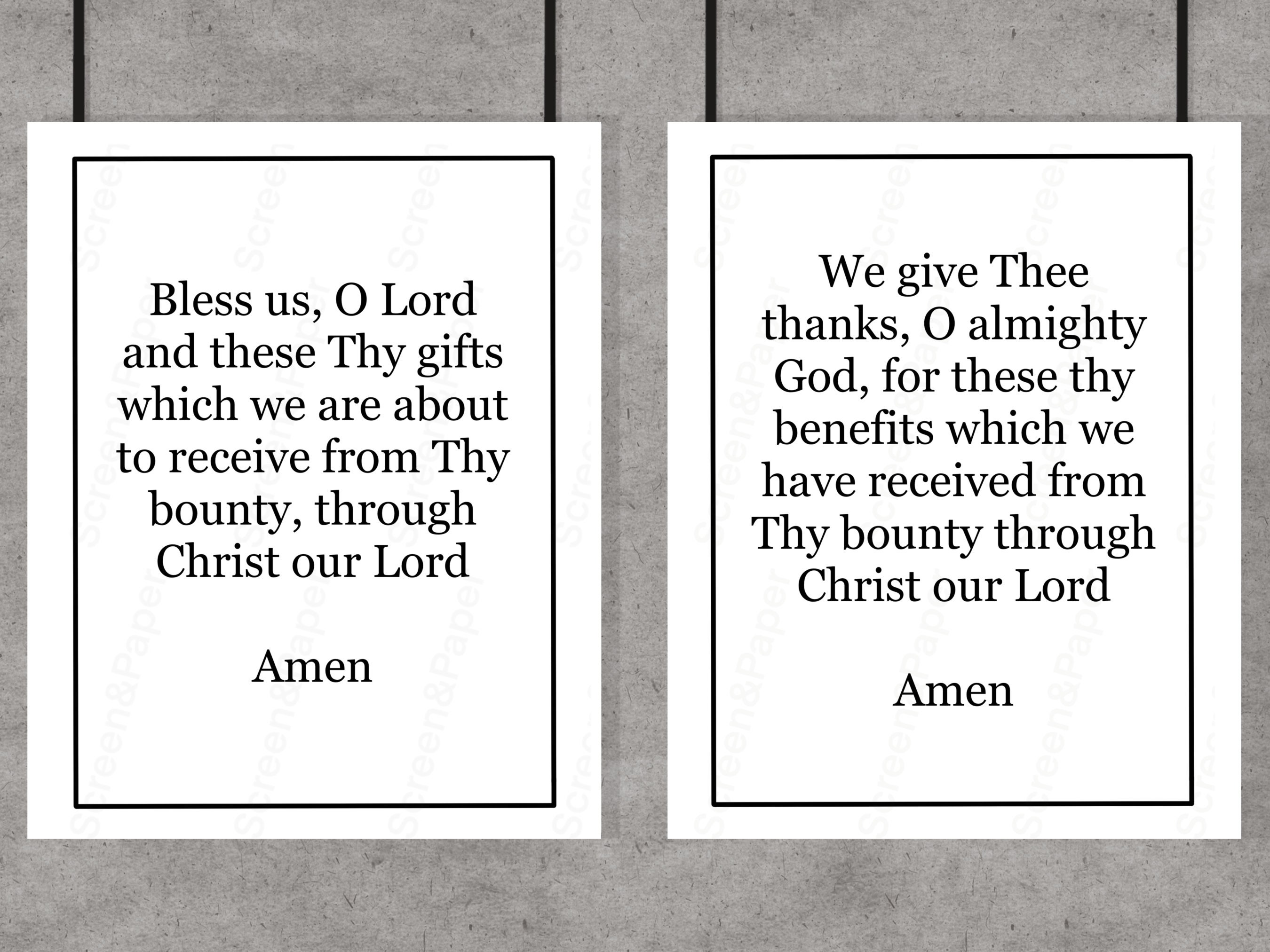 Catholic Before and After Meal Prayer Digital Download of Meal - Etsy