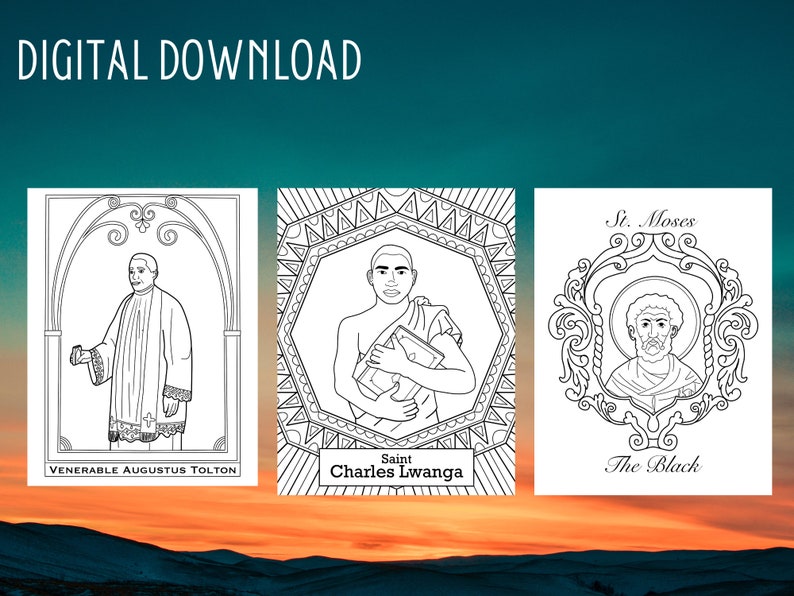 Black Catholic Saints Coloring Pages Black History Catholic Coloring ...