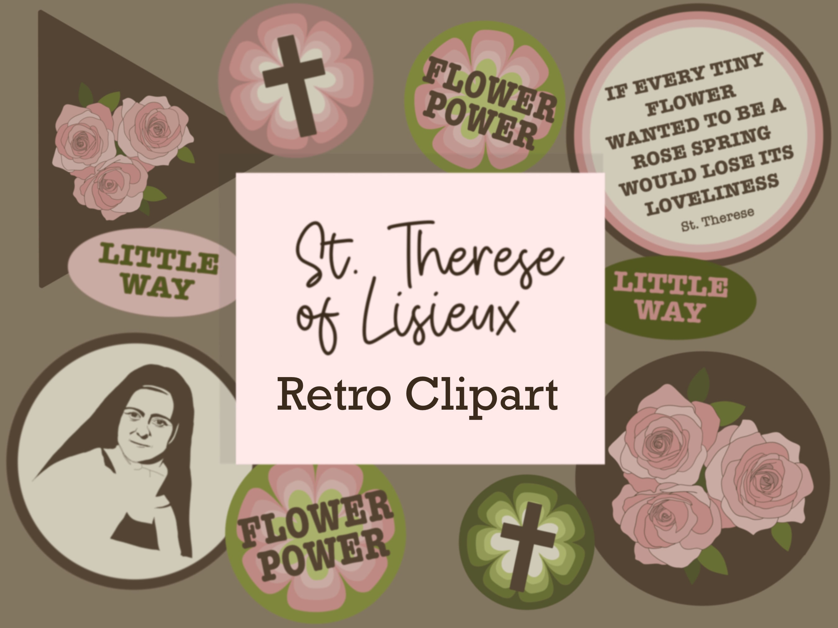 St. Therese of Lisieux Digital Art Download of Catholic Clip Art of ...
