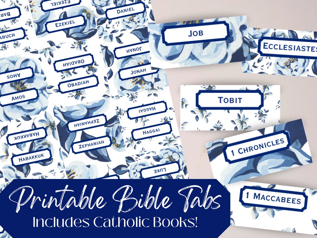 Catholic Bible Tabs for Bible Journaling Digital Download Printable ...