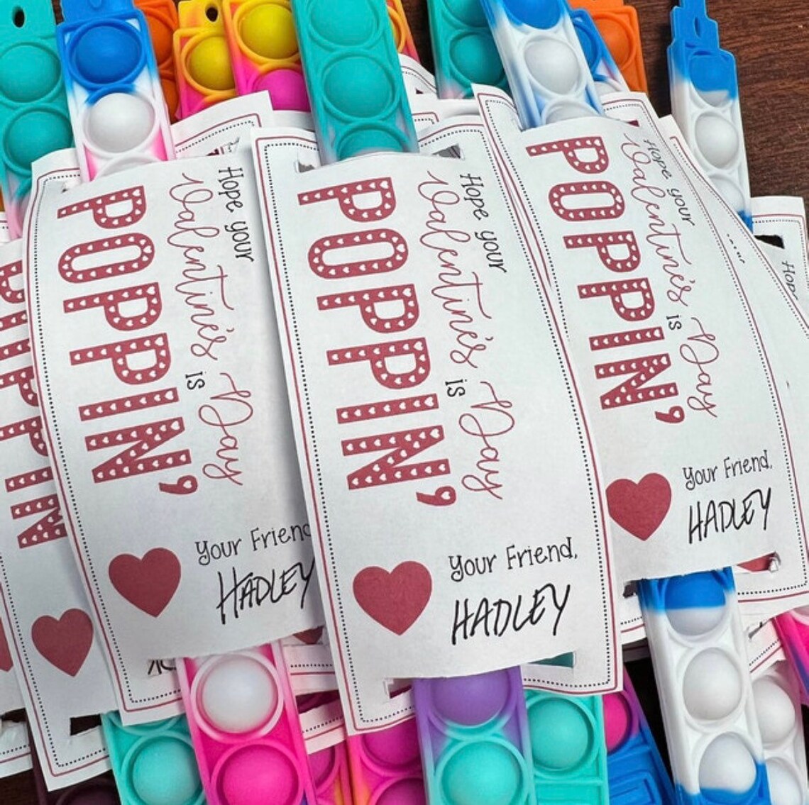 Hope Your Valentines Day is Poppin Pop It Bracelet Printable - Etsy