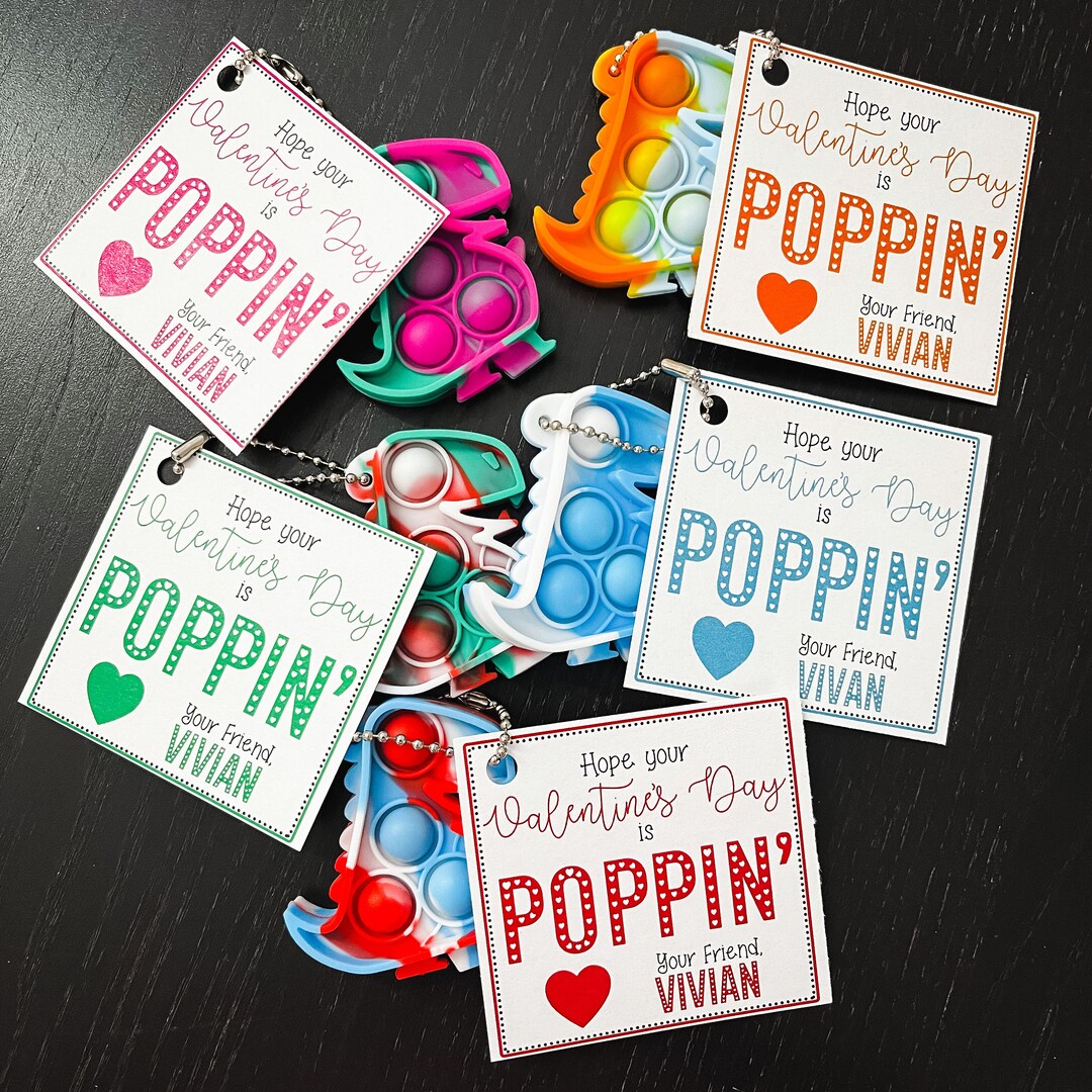 CUSTOM Hope Your Valentine’s Day is Poppin’ Digital Printable Valentine ...