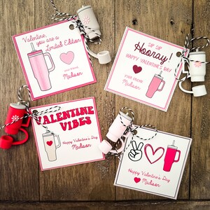 CUSTOM Stanley Tumbler Quencher Cup Inspired Valentine's Day Printable ...