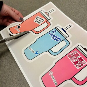 CUSTOM Stanley Tumbler Cup Inspired Valentine's Day Printable Valentine ...