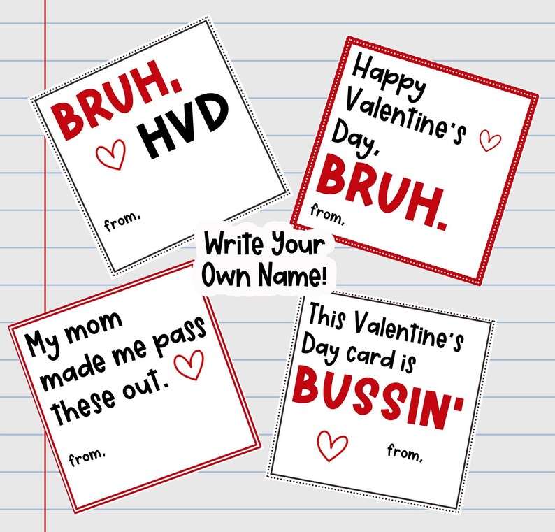 BRUH! These Skibidi Printable Valentine Cards Are Bussin': 8 Designs ...