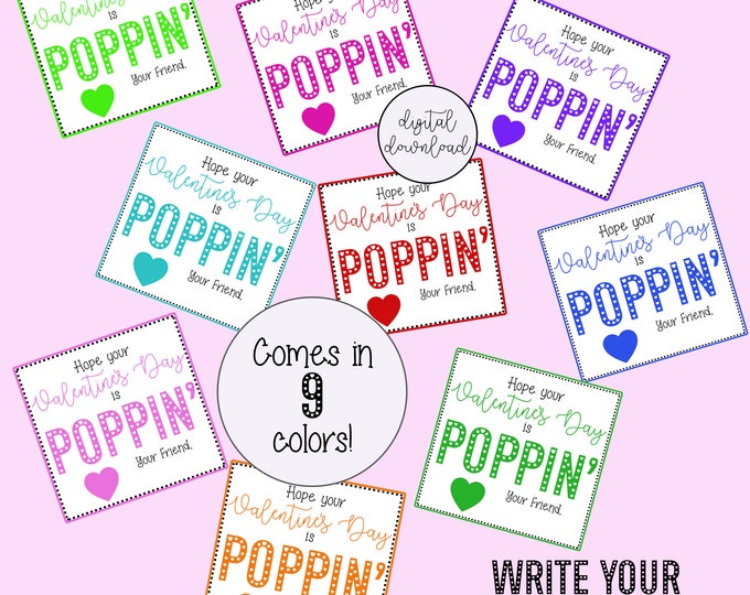 Set of Valentine Pop It Favors Class Valentine Gift Personalized ...