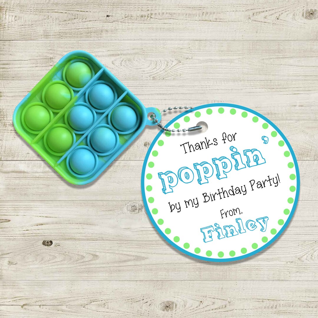CUSTOM Thanks for Poppin' by My Birthday Party Digital Download Popit ...