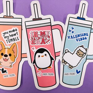 CUSTOM Stanley Tumbler Cup Inspired Valentine's Day Printable Valentine ...