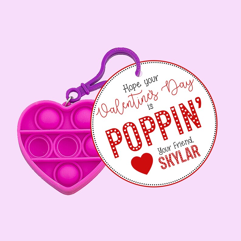 CUSTOM Hope Your Valentine’s Day is Poppin’ Digital Printable ROUND ...