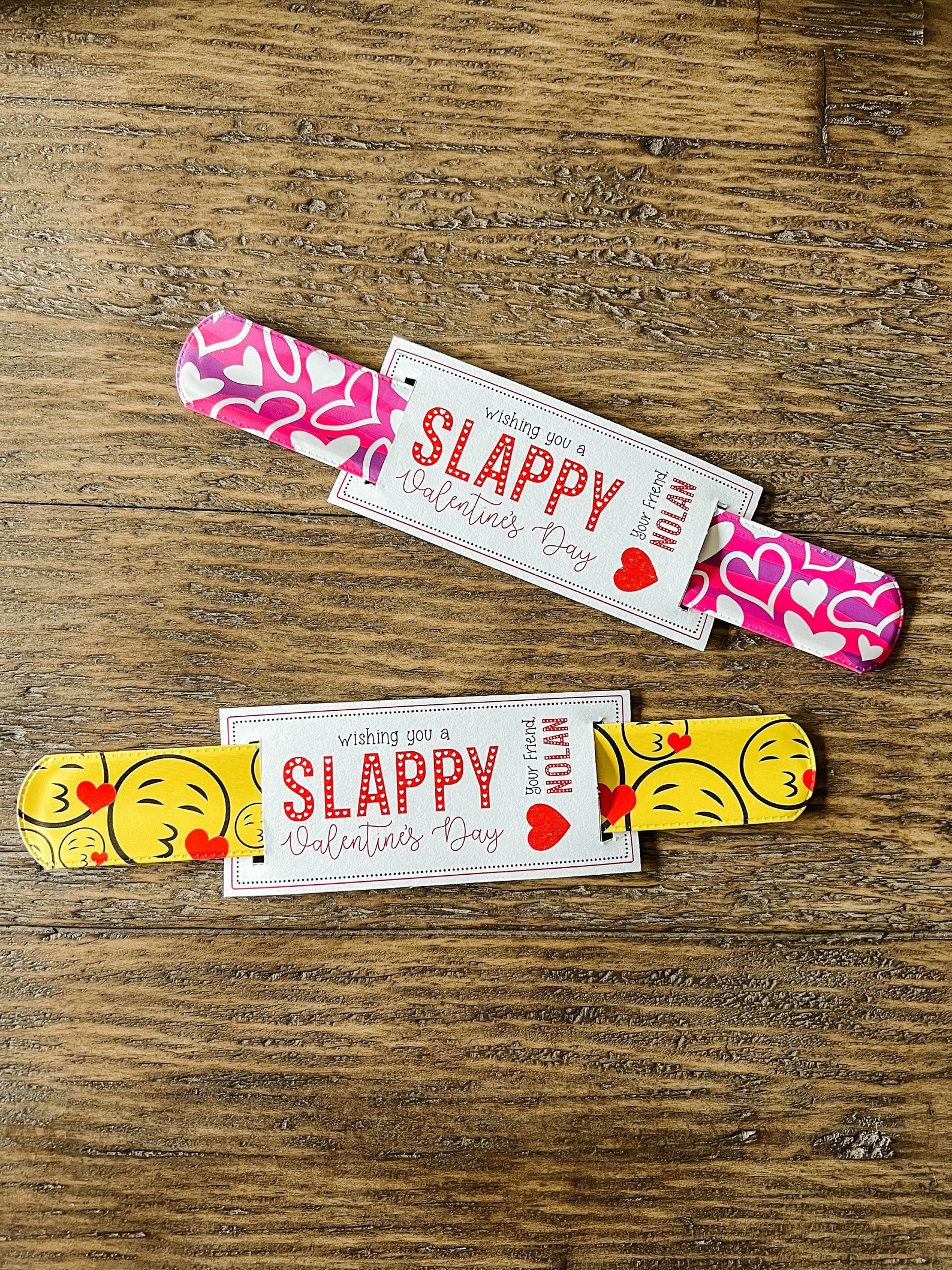 CUSTOM Slappy Valentine’s Day Slap Bracelet Printable Kid’s Exchange ...