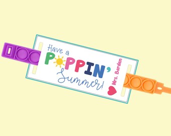 Write Your Own Name: Have a Poppin' Summer Pop It Bracelet Teacher ...
