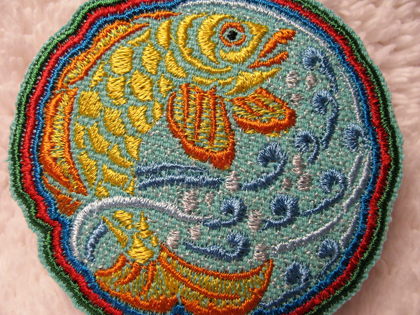 Oriental Goldfish Patch Embroidered Fish Patch Goldfish | Etsy