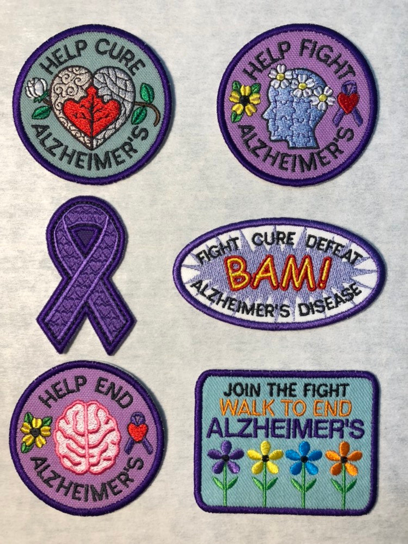 Fight Alzheimer's Patch Embroidered Iron-on Sew-on - Etsy