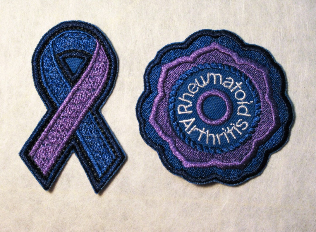 Rheumatoid Arthritis Patch Embroidered Iron-on, Sew-on Patch Blue and ...